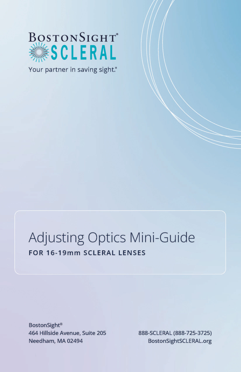 BostonSight SCLERAL | Fitting Guide| Practitioners